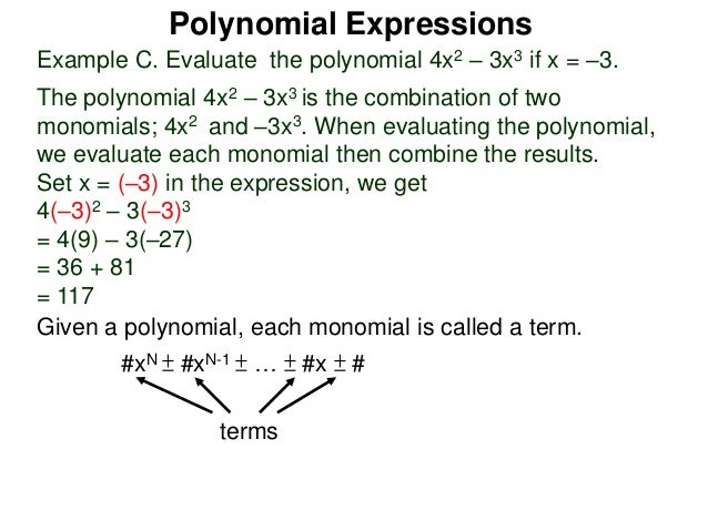 6 polynomial expressions and operations