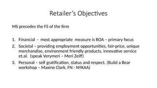 Financial Strategy in Retail Management (RM) | PPTX