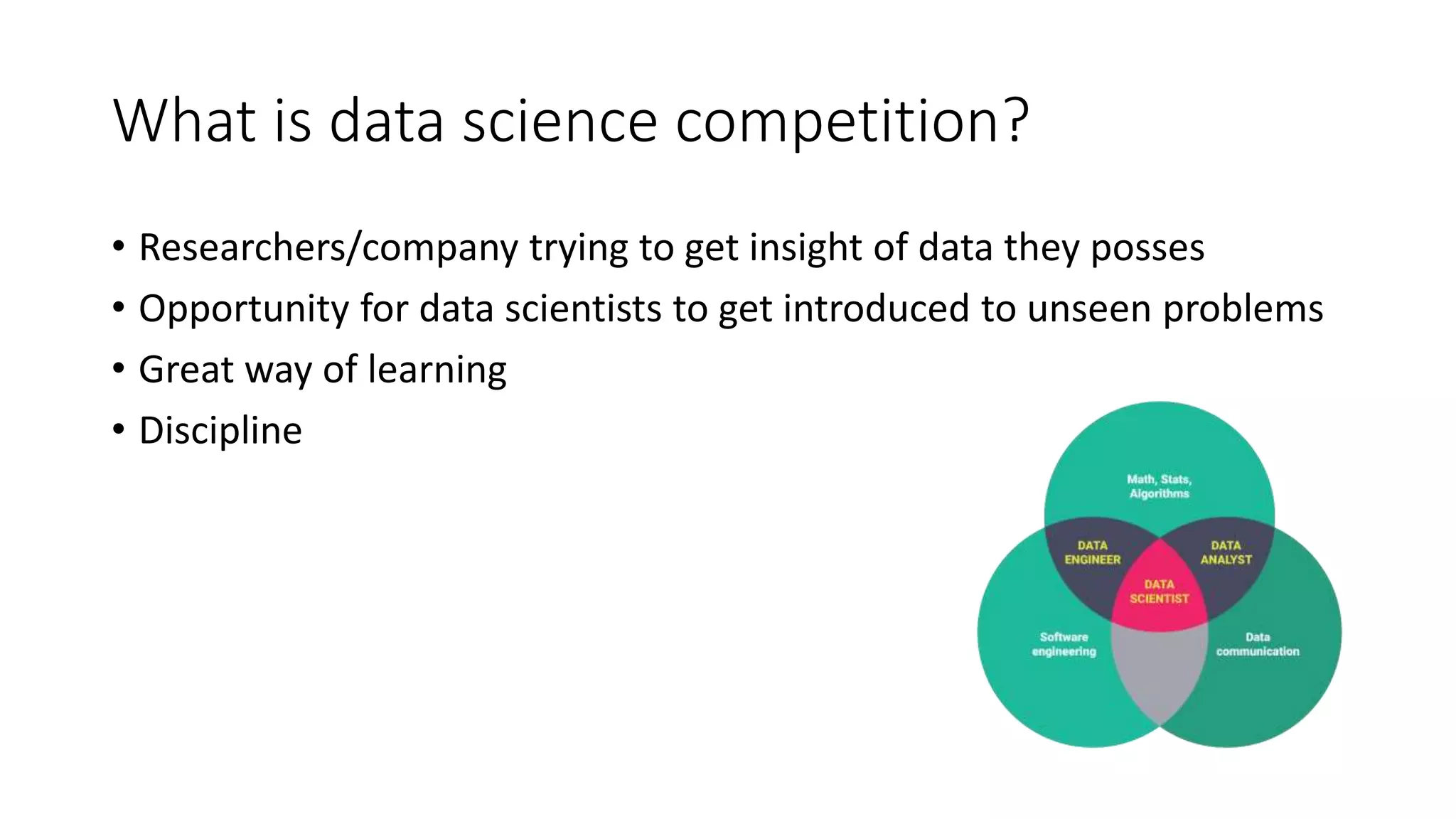Online Data Science Competitions(Kaggle)- Pranav Bahl | PPT