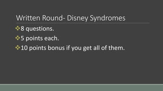 PreClinical Disney Special Round | PPT