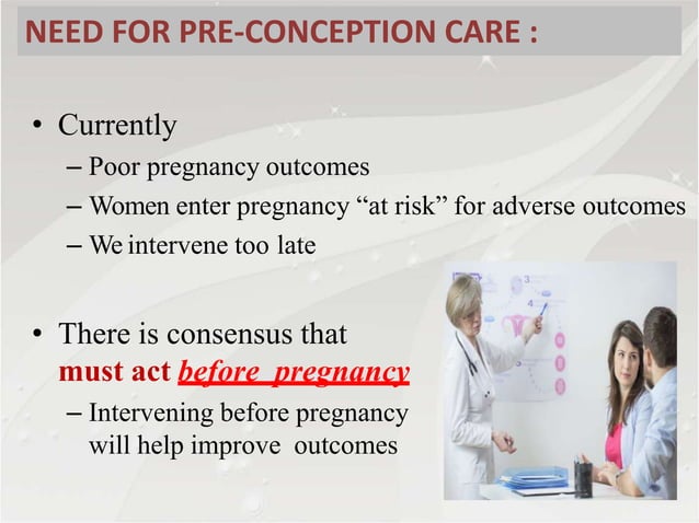 PRECONCEPTION CARE &PARENTHOOD PREPARATION.pptx | Pregnancy | Reproductive Health