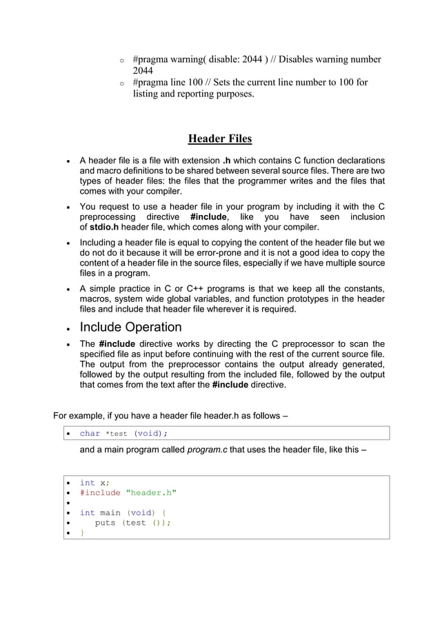 6 preprocessor macro header | PDF | Programming Languages | Computing