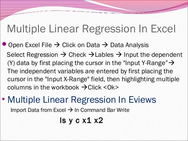 Mathematical Operation In Excel and Eviews