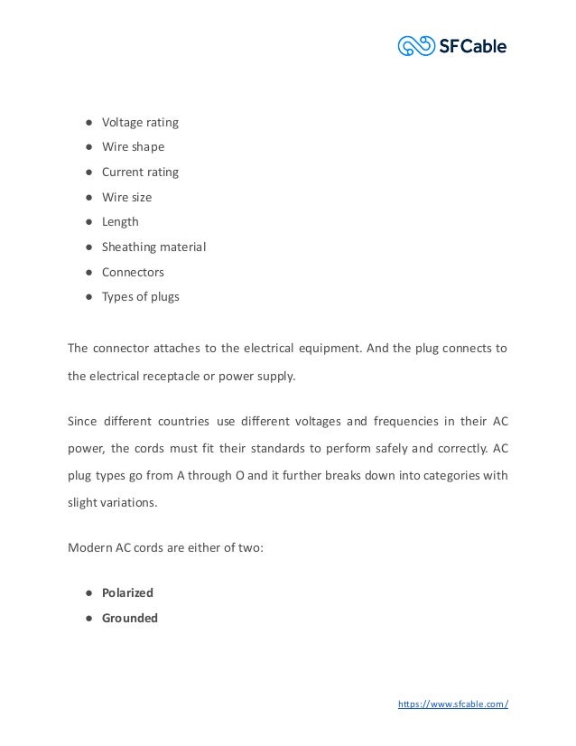 6 primary types of power cord | PDF