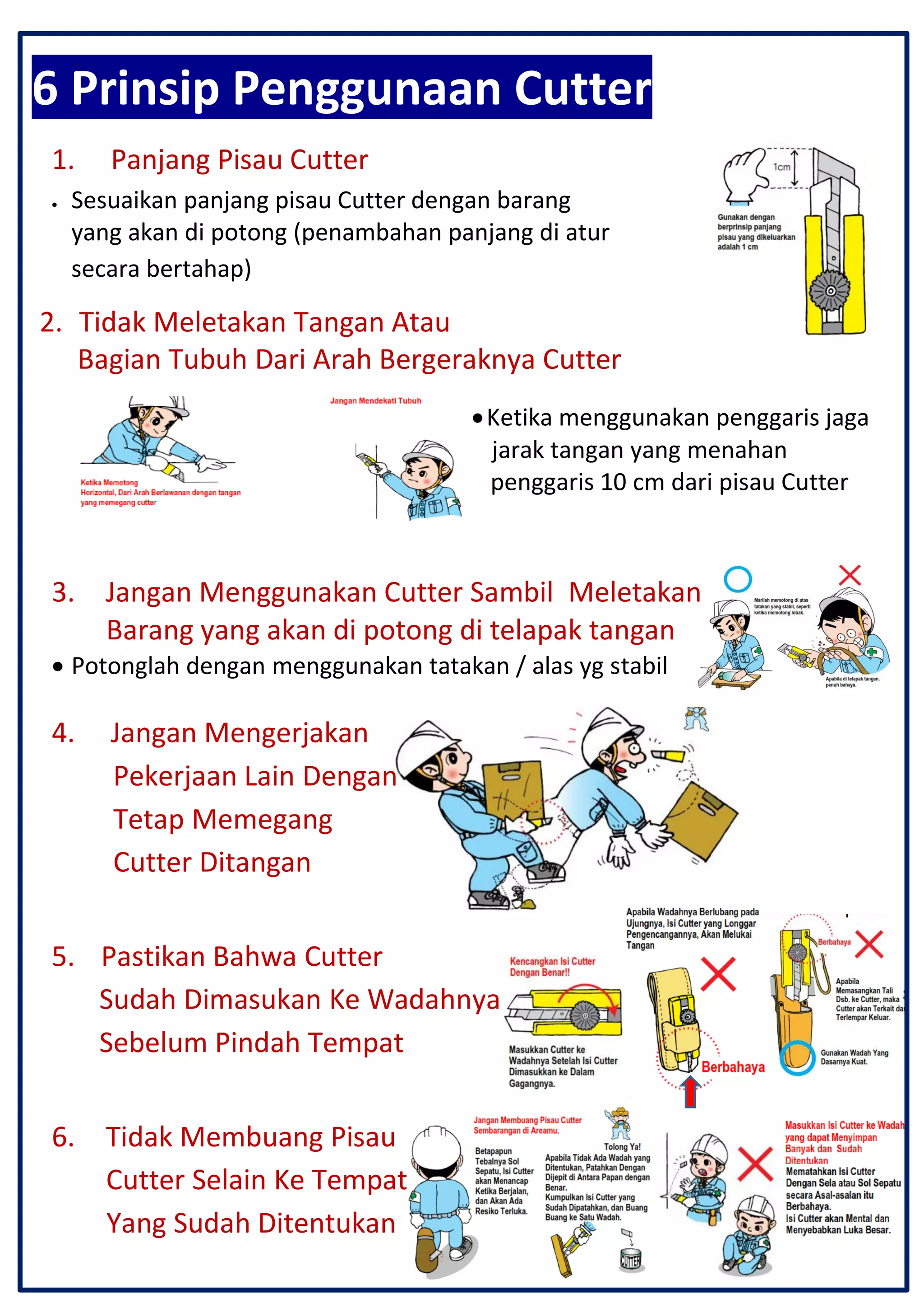 6 prinsip penggunaan cutter | PDF