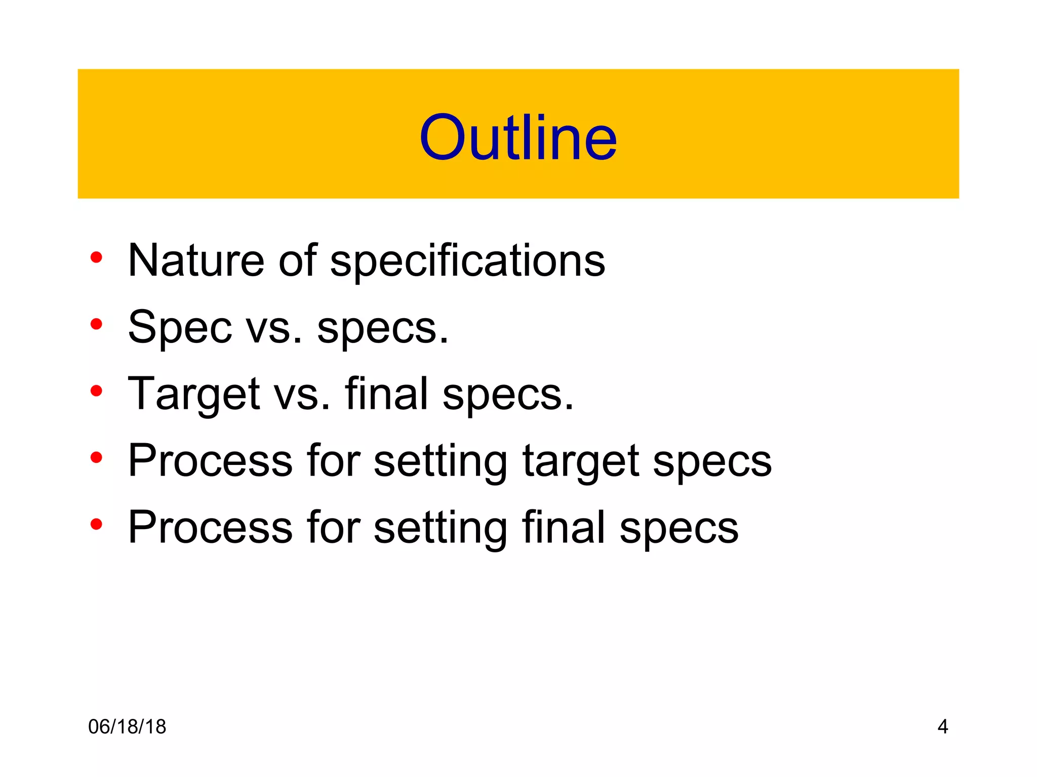 6 product specifications | PPT