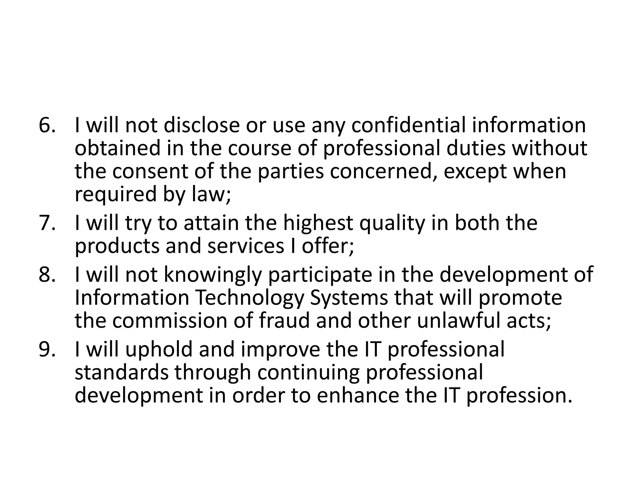 6 professional ethics | PPTX