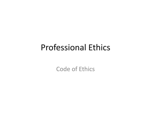6 professional ethics | PPT