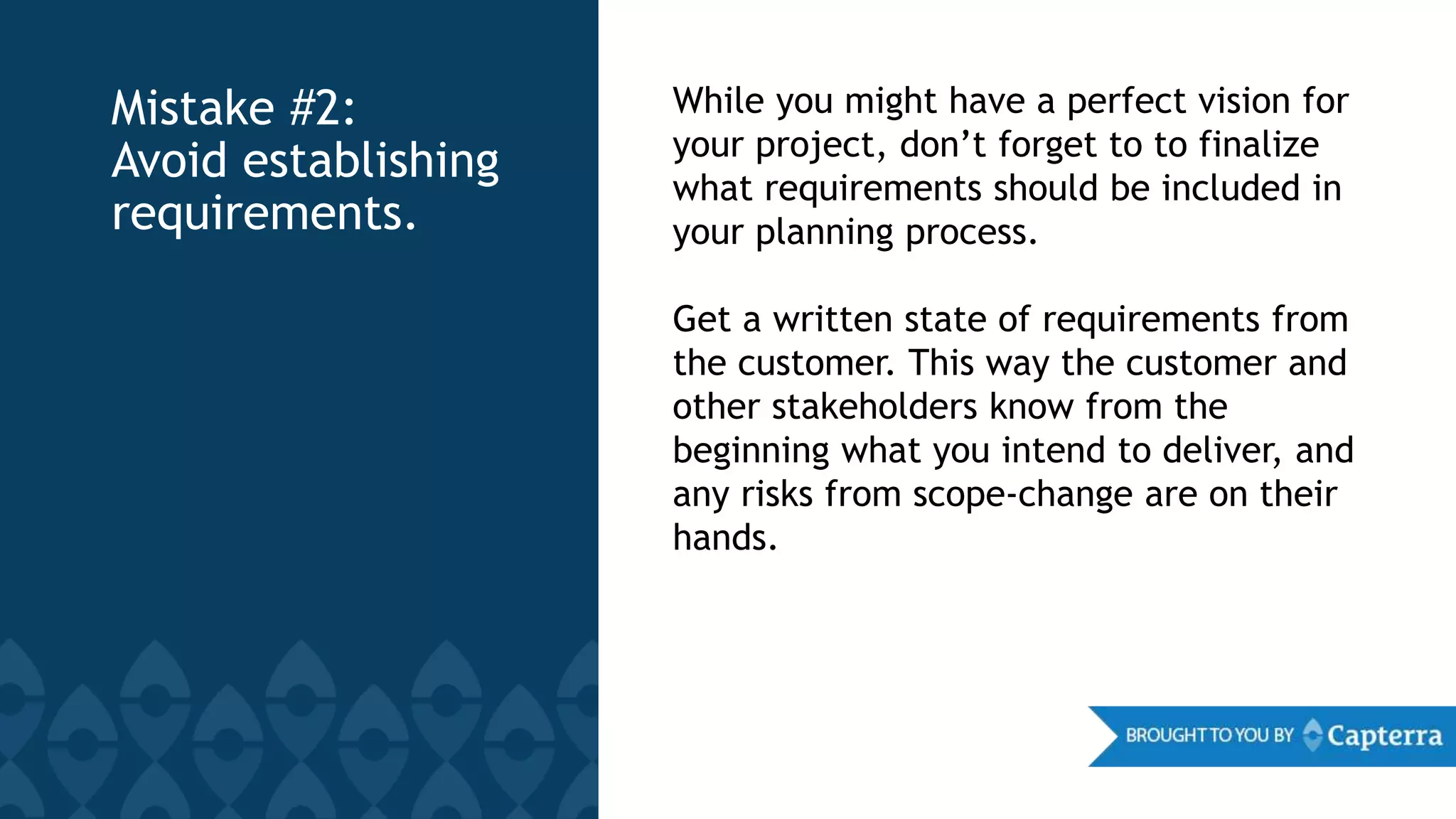 6 Project Management Mistakes | PPT