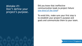 6 Project Management Mistakes | PPTX