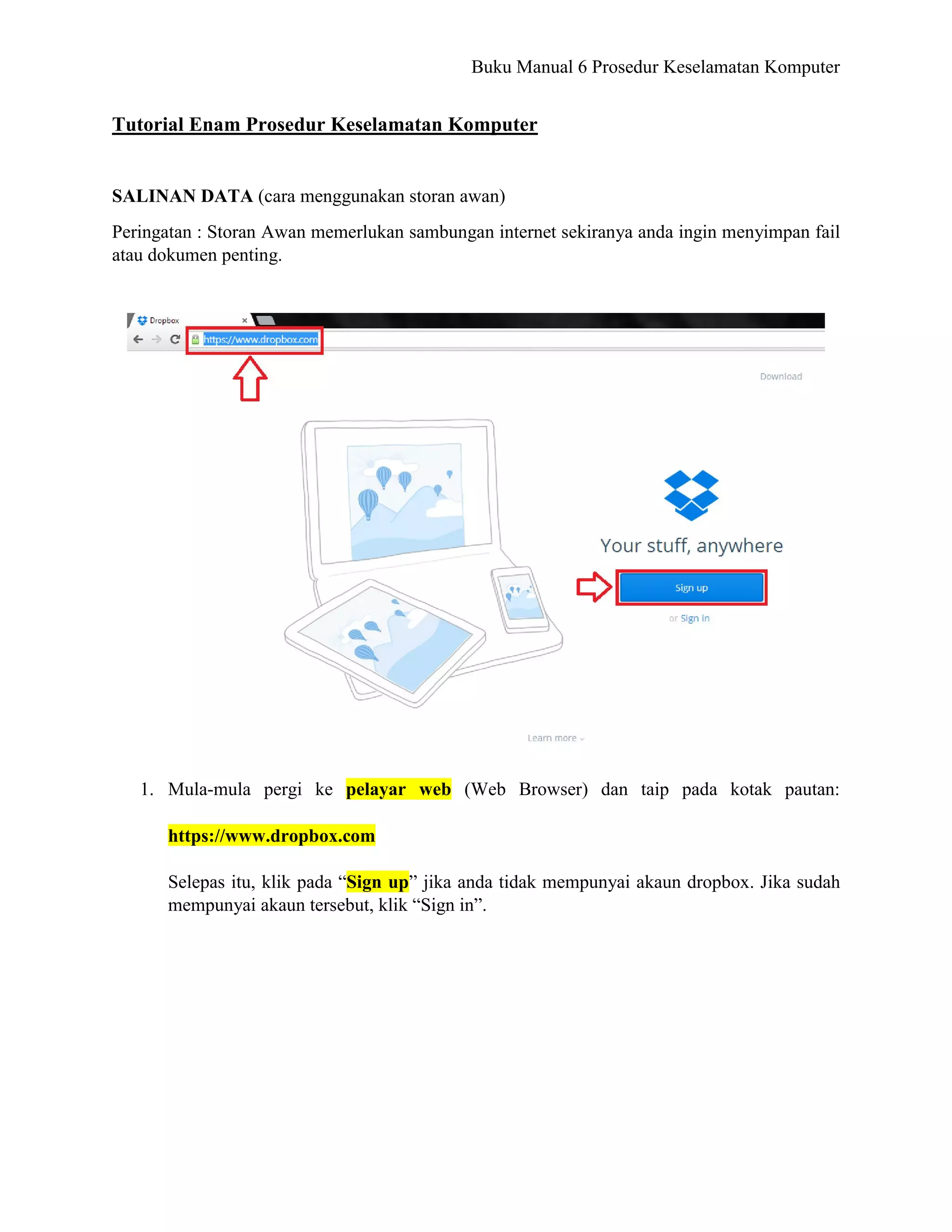 6 prosedur keselamatan komputer | PDF