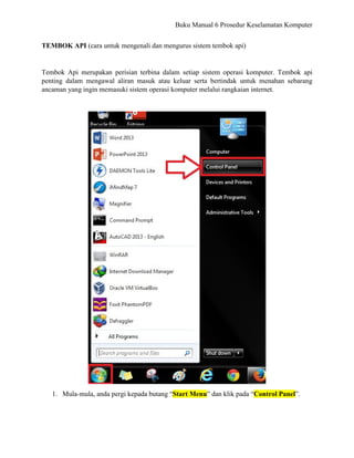 6 prosedur keselamatan komputer | PDF