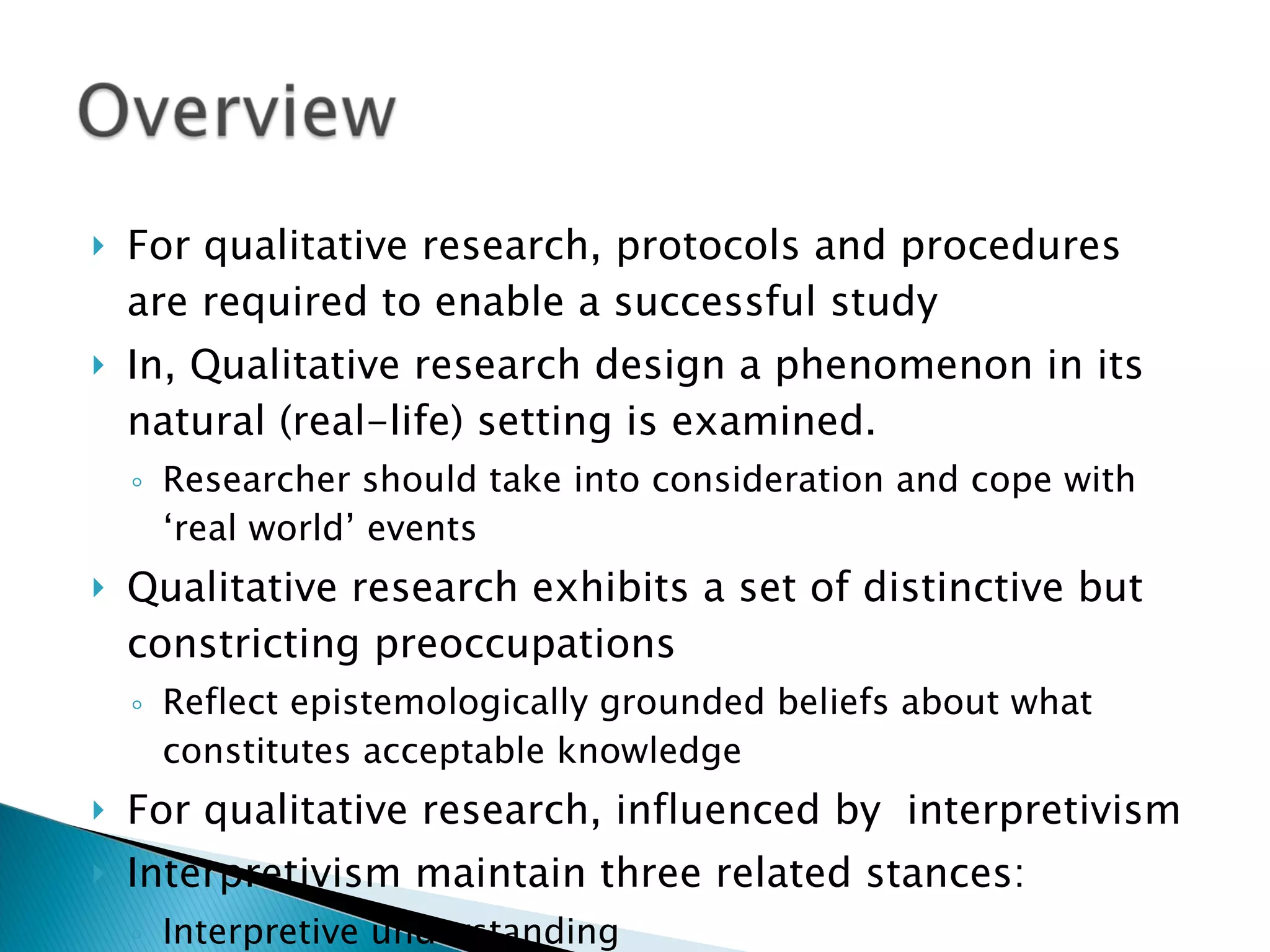 6 - protocols proceduers and preoccupations of qualitative research ...