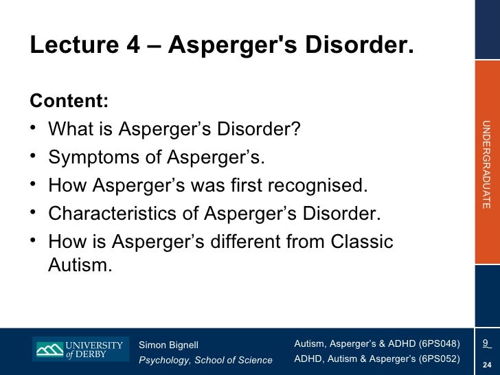 Topic 10 - Autism, Asperger's and ADHD 2010