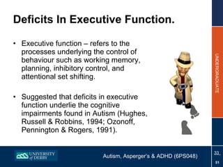 Topic 6 - Aetiology of ADHD & Autism 2010 | PPT