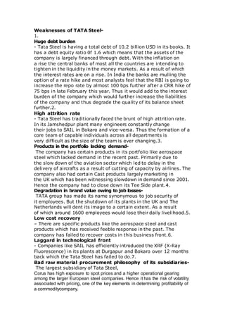 Swot analysis of Tata steel | DOCX