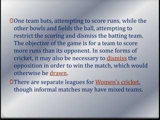 History of cricket | PPTX