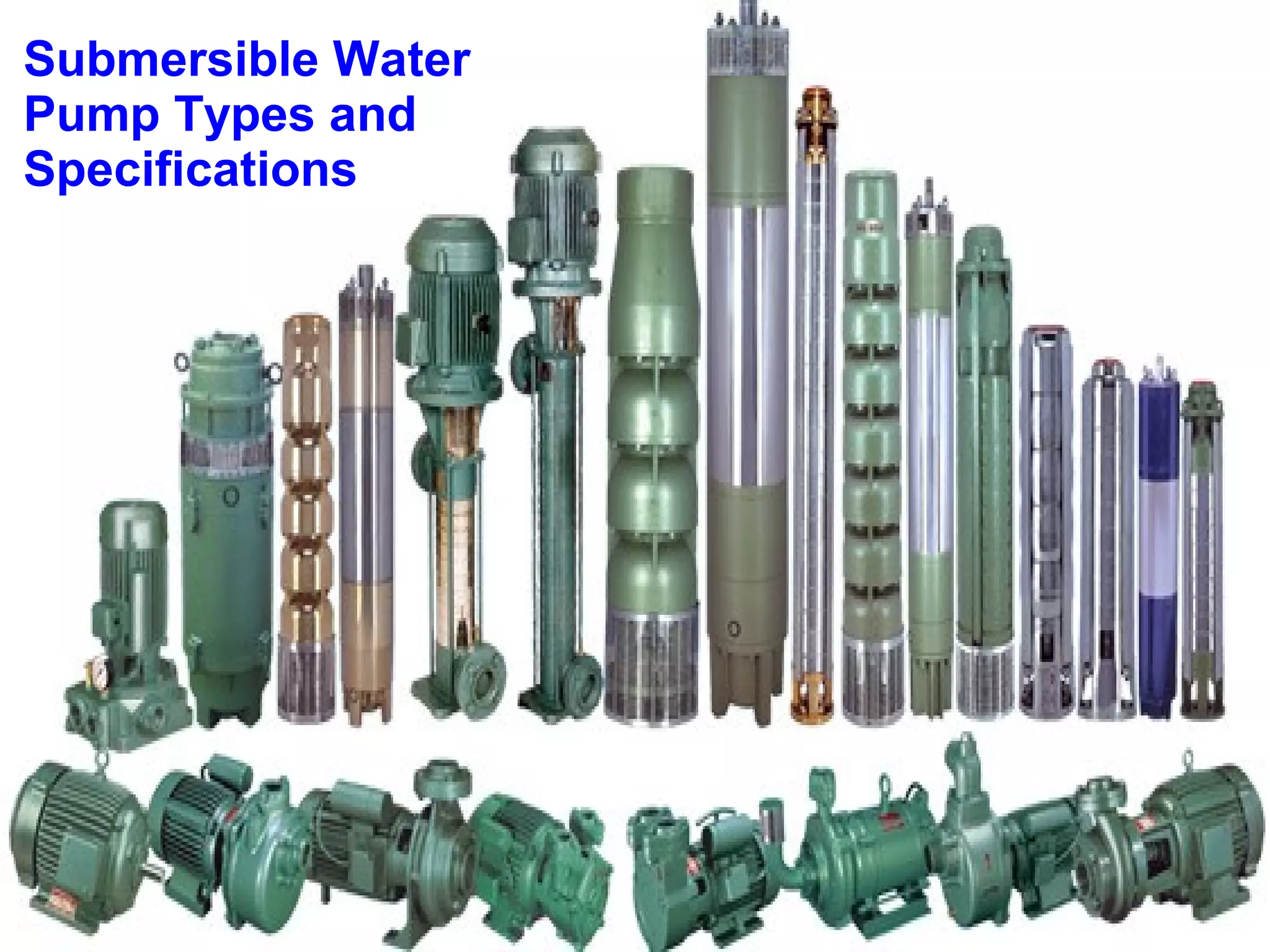 Submersible Water Pump Types And Specifications | ODP