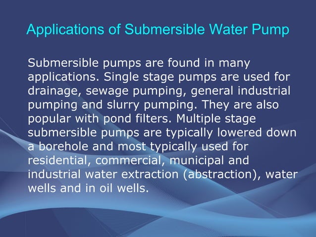 Submersible Water Pump Types And Specifications | ODP