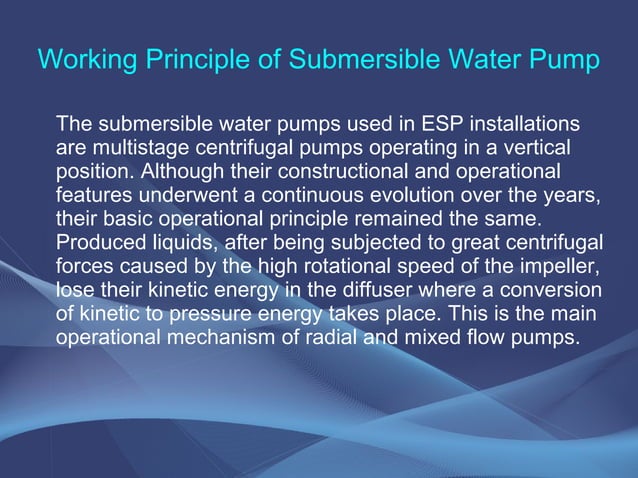Submersible Water Pump Types And Specifications | ODP