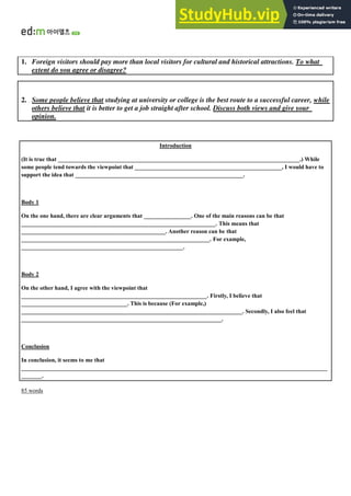 6 Question Types For IELTS Writing Task 2 | PDF