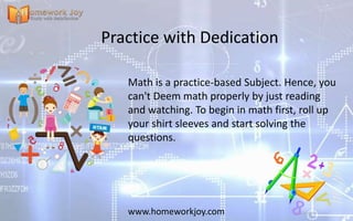 6 quick exam preparation tips for math | PPT