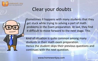 6 quick exam preparation tips for math | PPT