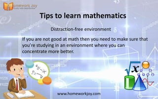 6 quick exam preparation tips for math | PPT