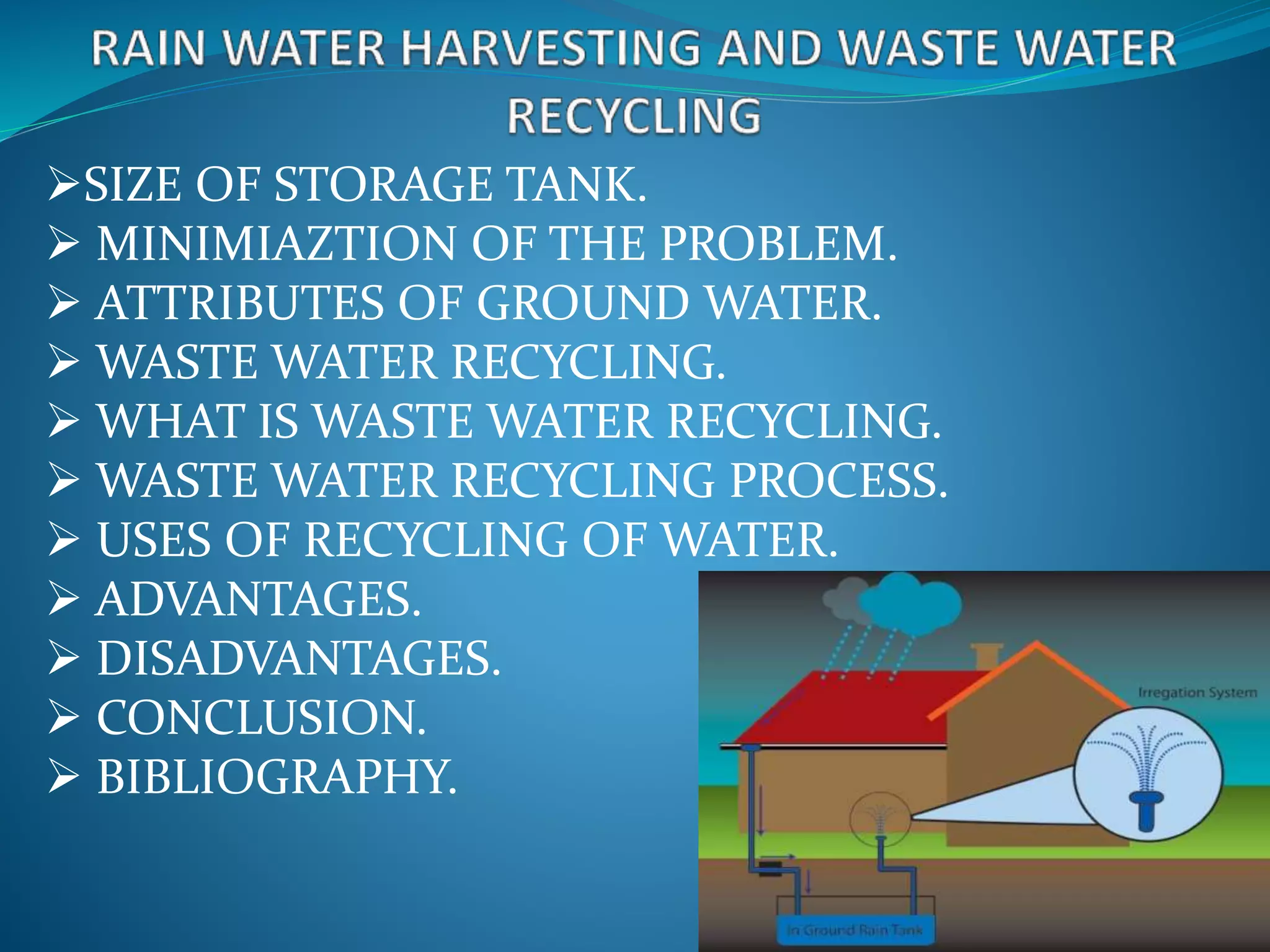 6 rain water harvesting and waste water recycling | PPTX
