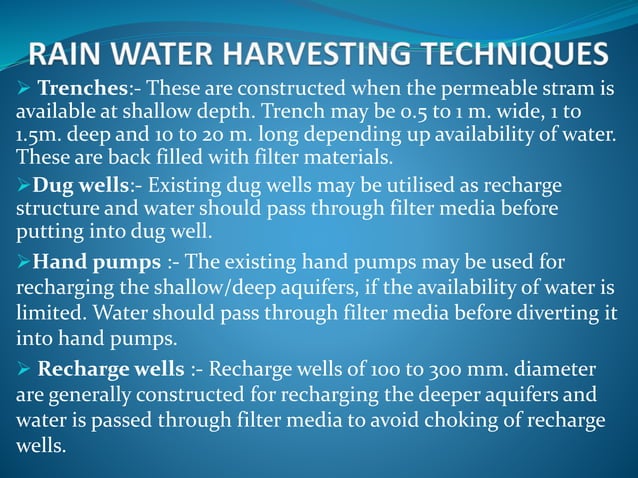 6 rain water harvesting and waste water recycling | PPTX | Science