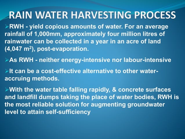 6 rain water harvesting and waste water recycling | PPTX | Science