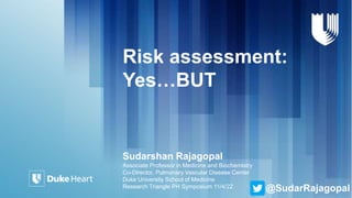 Risk Assessment: Yes...BUT