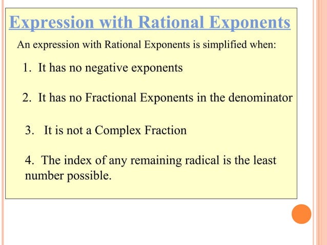 Rational Exponents | PPT | Physics | Science