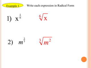 Rational Exponents | PPT