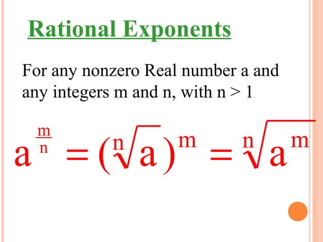 Rational Exponents | PPT | Physics | Science