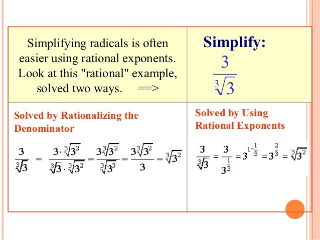 Rational Exponents