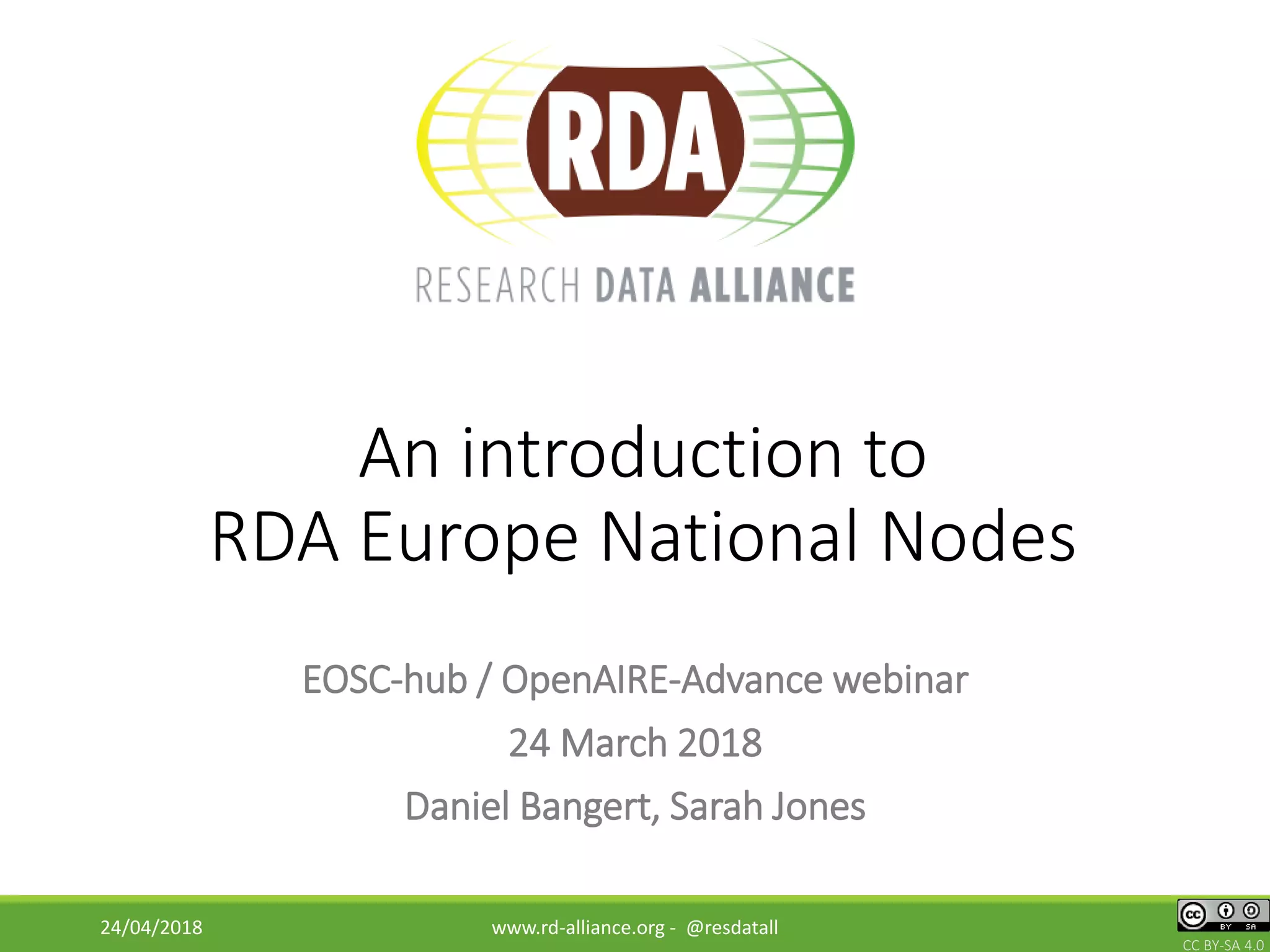 RDA Europe national nodes | PDF