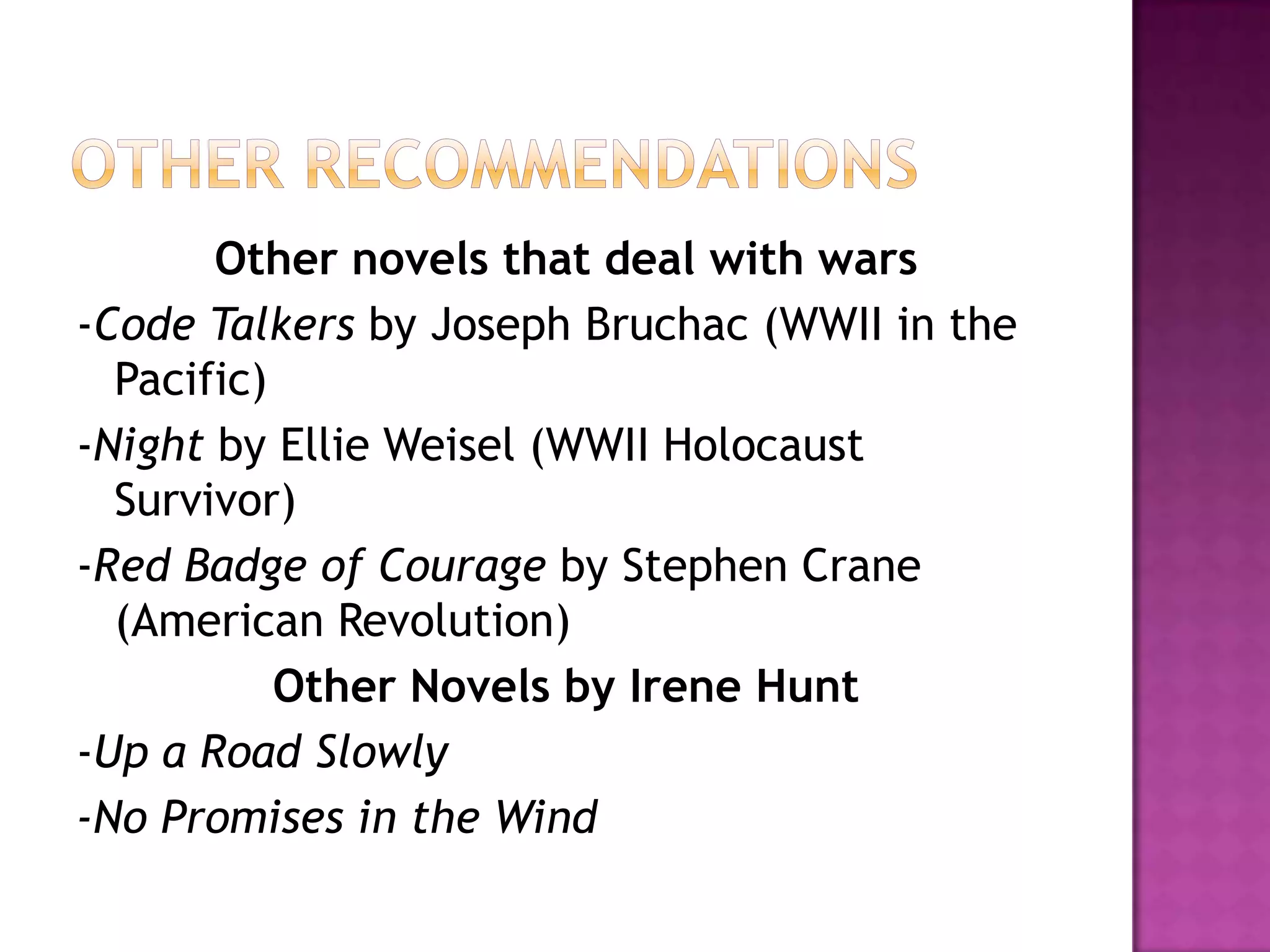 Miss Roche Across Five Aprils | PPTX