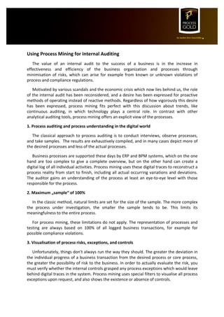 6 Reasons For Process Mining In Audit | PDF
