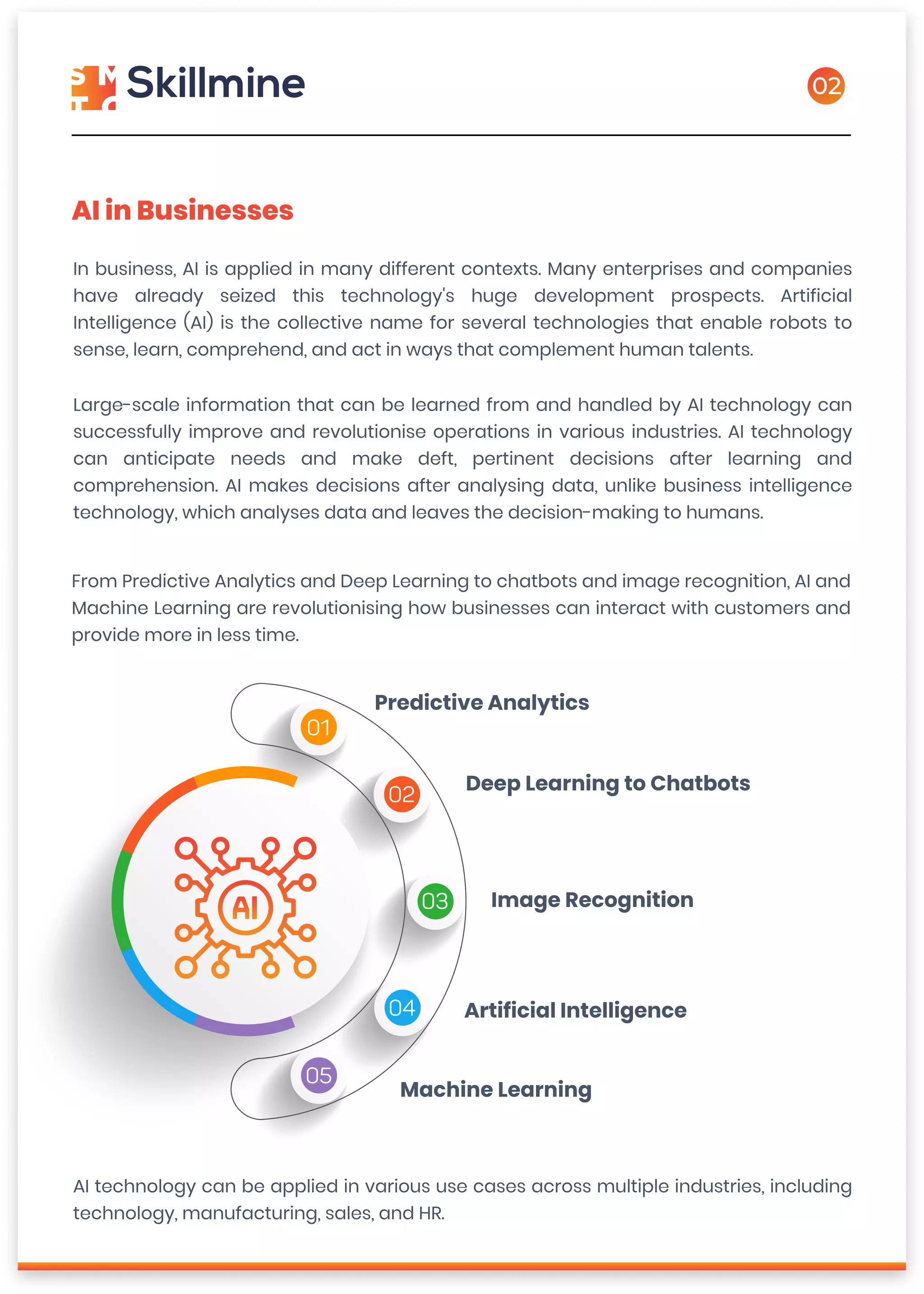 6 REASONS TO ADOPT ARTIFICIAL INTELLIGENCE IN YOUR BUSINESS | PDF