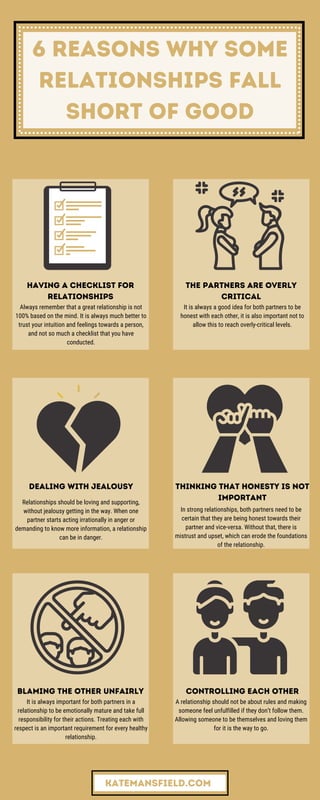 6 Reasons Why Some Relationships Fall Short of Good | PDF