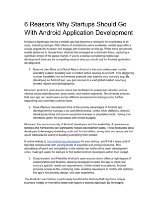 6 Reasons Why Startups Should Go With Android Application Development.pdf