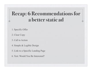 6 Recommendations For Static Banner Ads | PDF