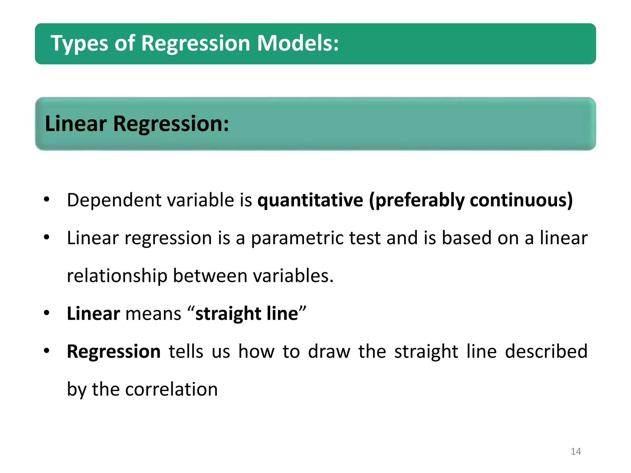 STATISTICAL REGRESSION MODELS | PPTX
