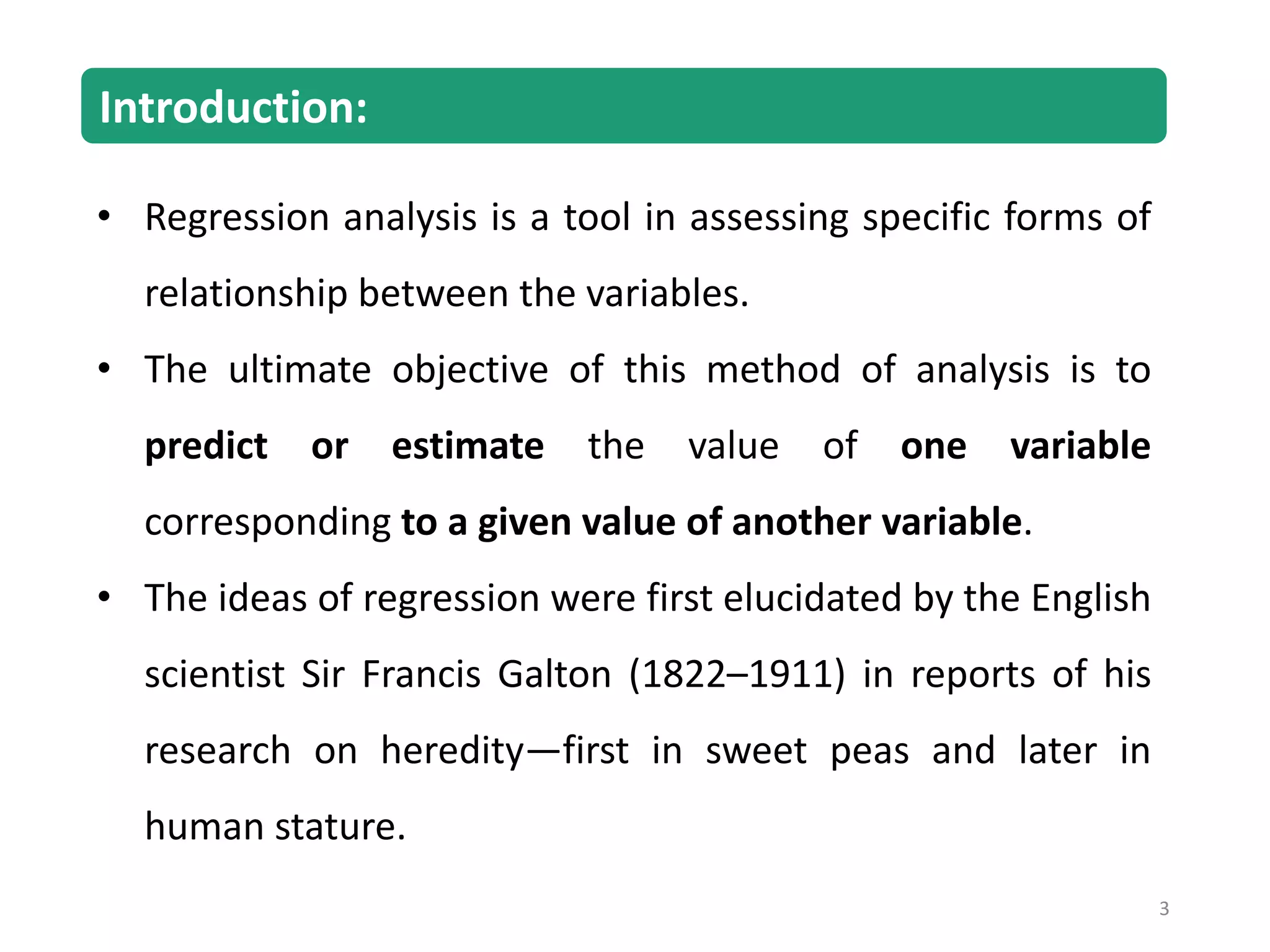 STATISTICAL REGRESSION MODELS | PPTX