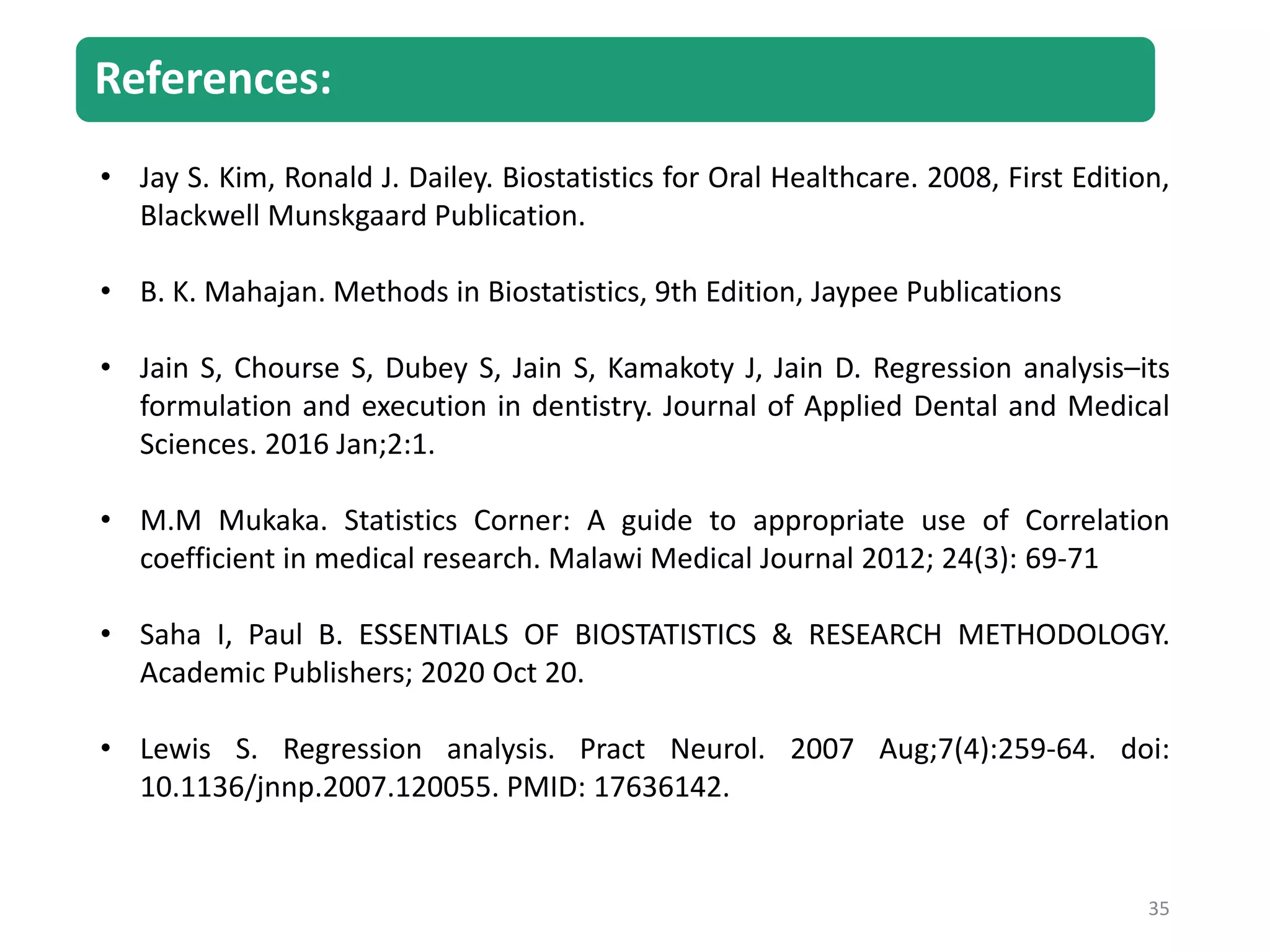 STATISTICAL REGRESSION MODELS | PPTX