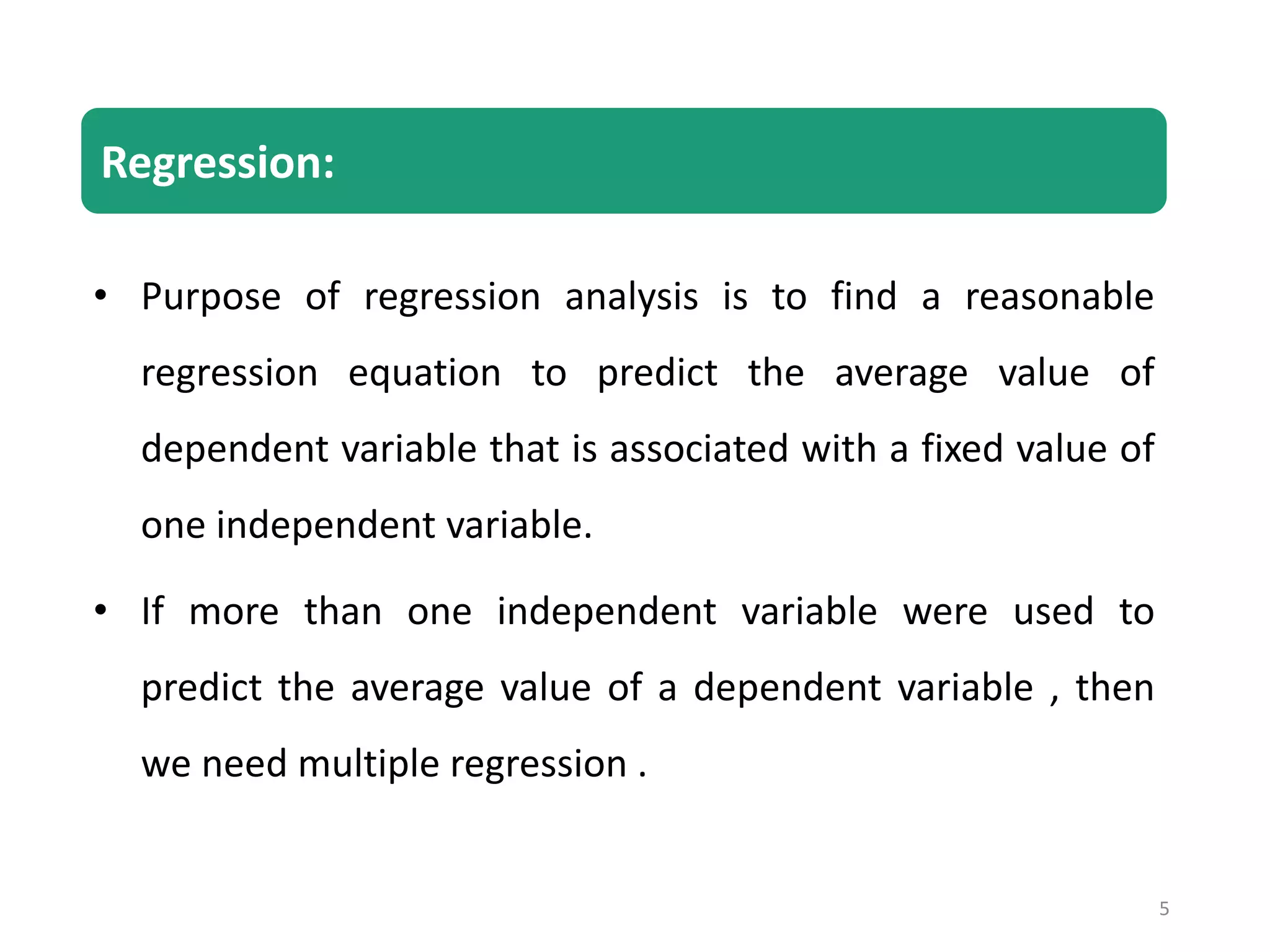 STATISTICAL REGRESSION MODELS | PPTX