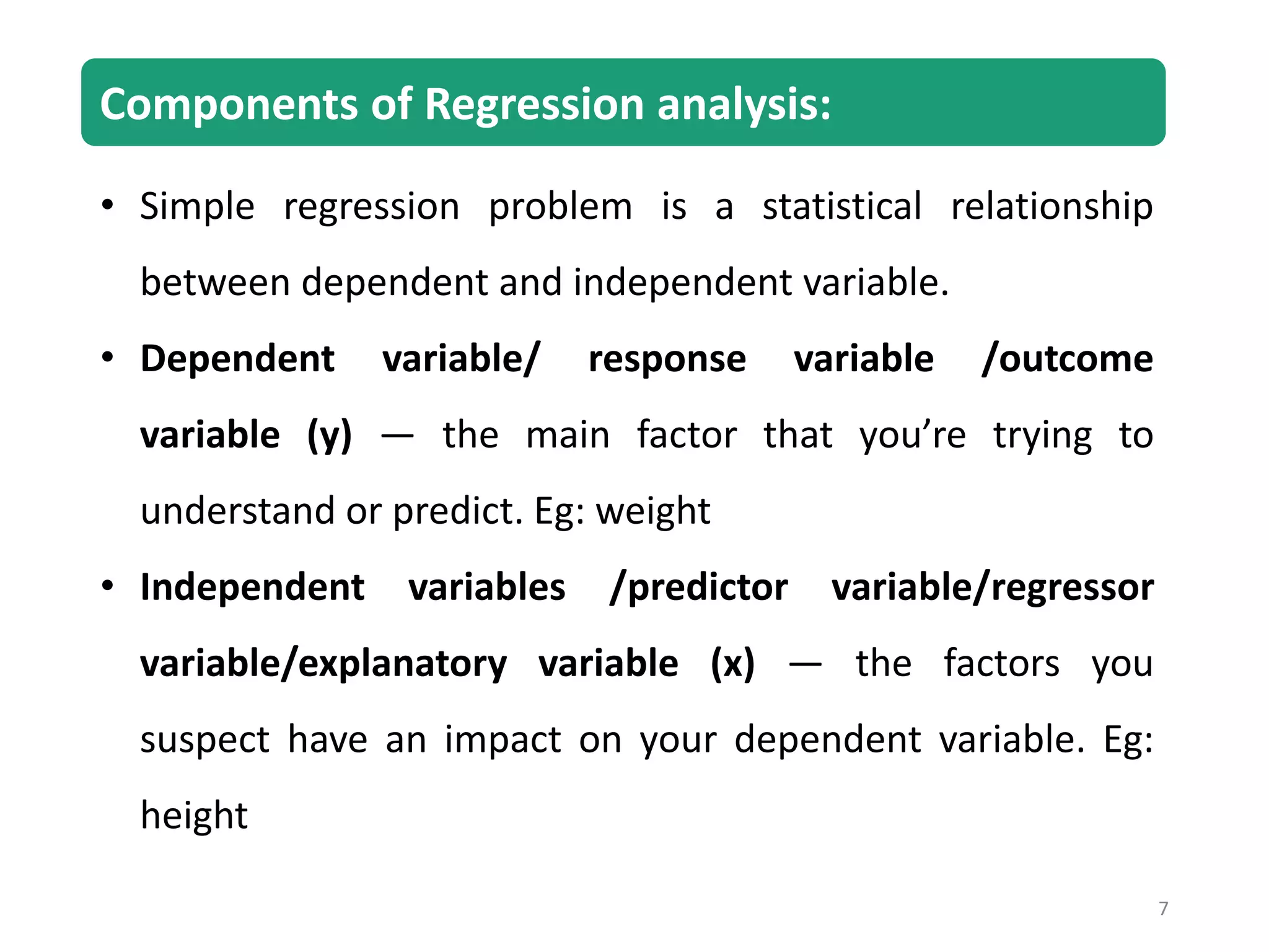 STATISTICAL REGRESSION MODELS | PPTX