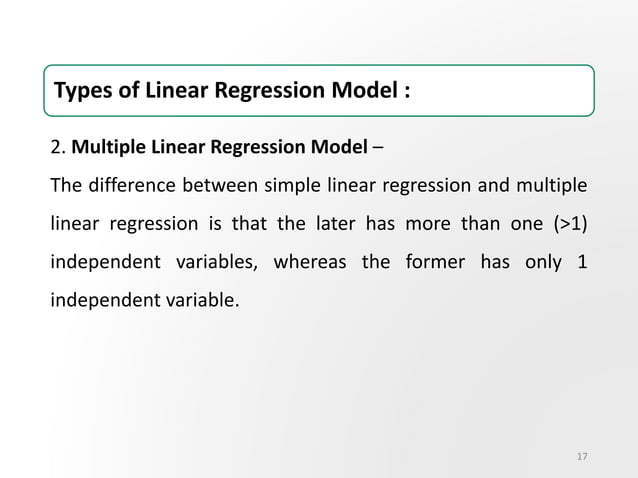 STATISTICAL REGRESSION MODELS | PPTX | Physics | Science