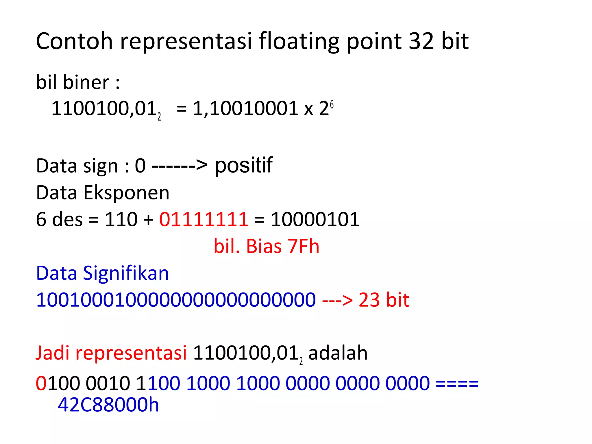 representasi floating point | PPT
